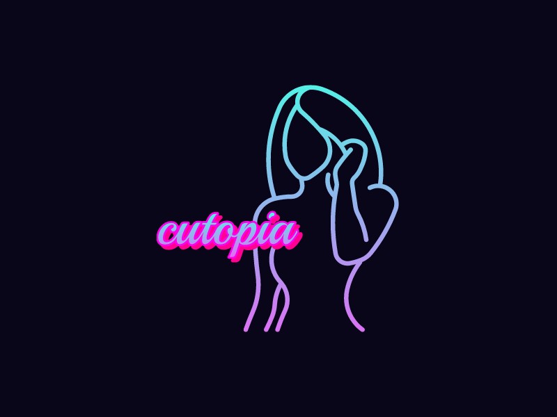 cutopia logo design - LogoAI.com