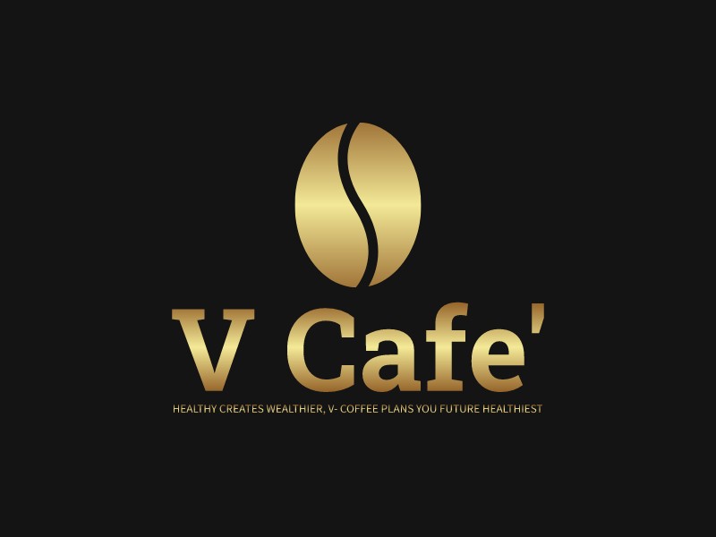 V Cafe' logo design - LogoAI.com