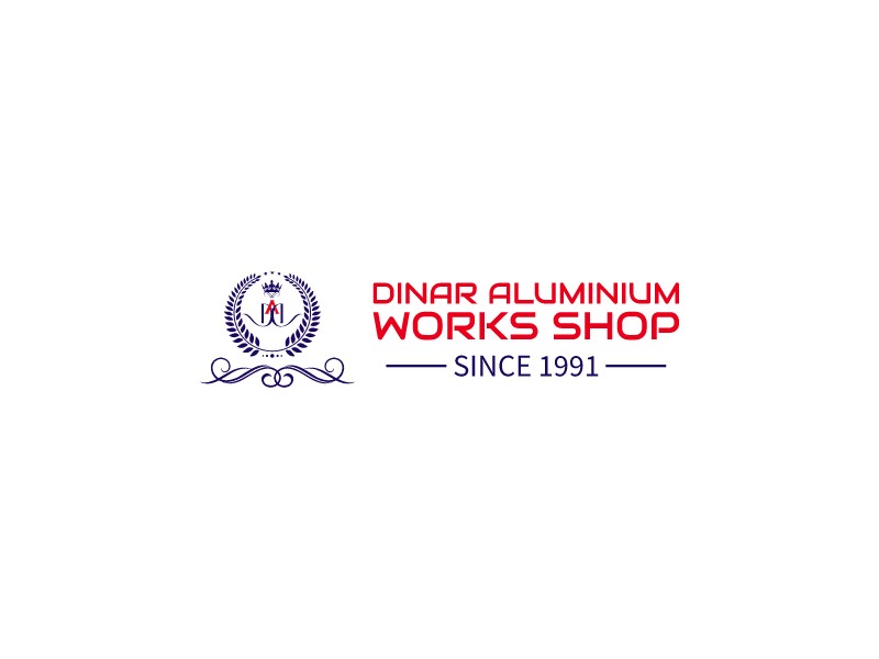 DINAR ALUMINIUM WORKS SHOP logo | Design your own construction logo ...