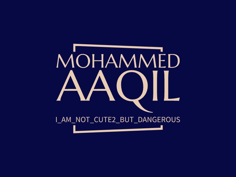 Mohammed Aaqil logo | Design your own internet logo - LogoAI