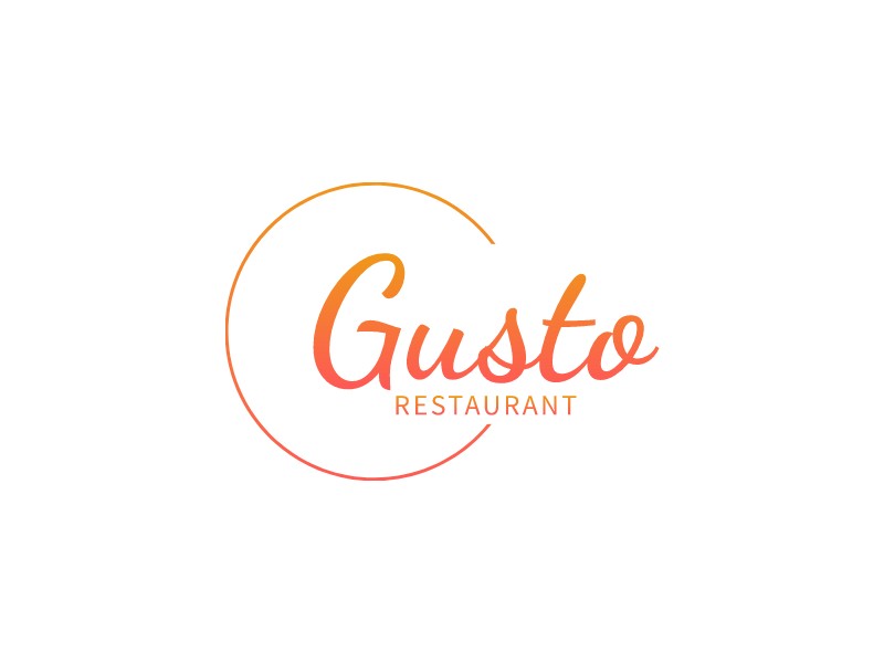 Gusto logo | Design your own restaurant logo - LogoAI