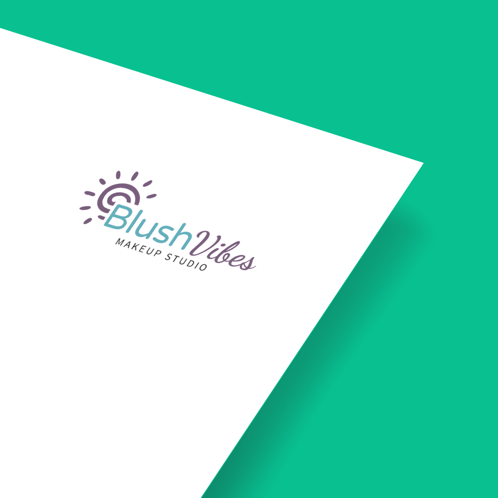 Minimalist paper logo mockup - AiDesign