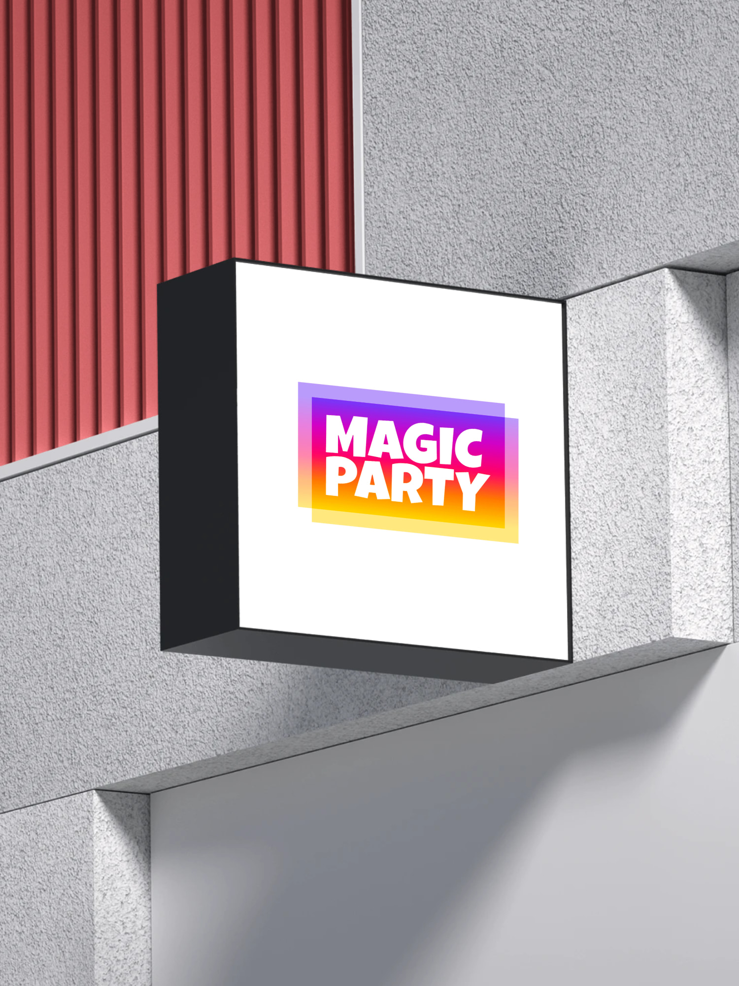 Outdoor light box logo display mockup - AiDesign