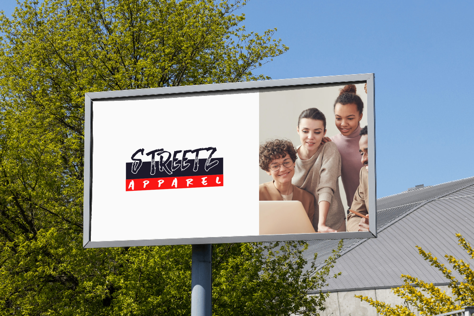 Outdoor landscape billboard mockup - AiDesign