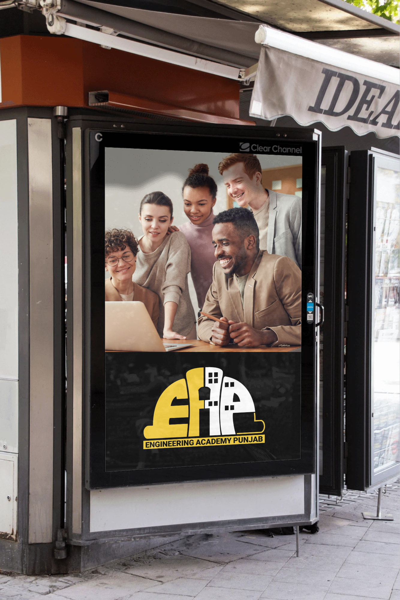 Shop door advertising poster logo mockup (1723811451) - AiDesign