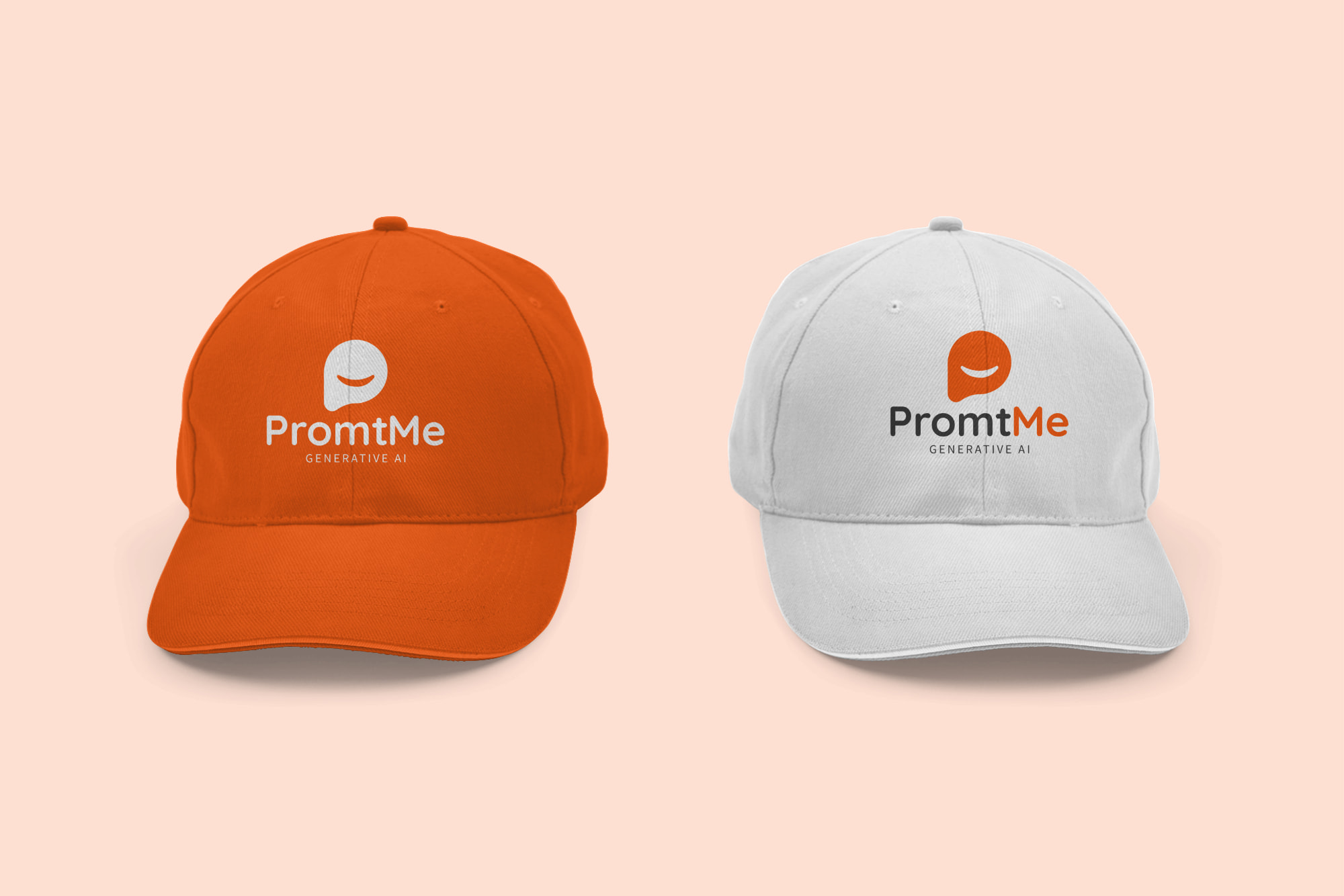 Two-color baseball cap logo mockup - AiDesign