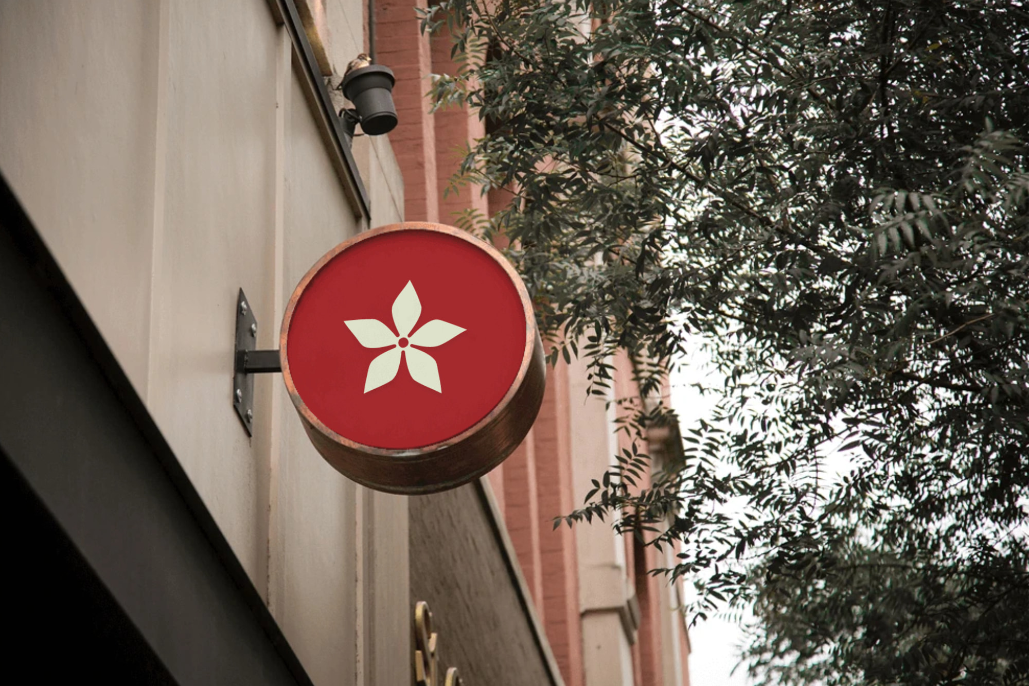 Outdoor wall sign logo mockup (1724609841) - AiDesign