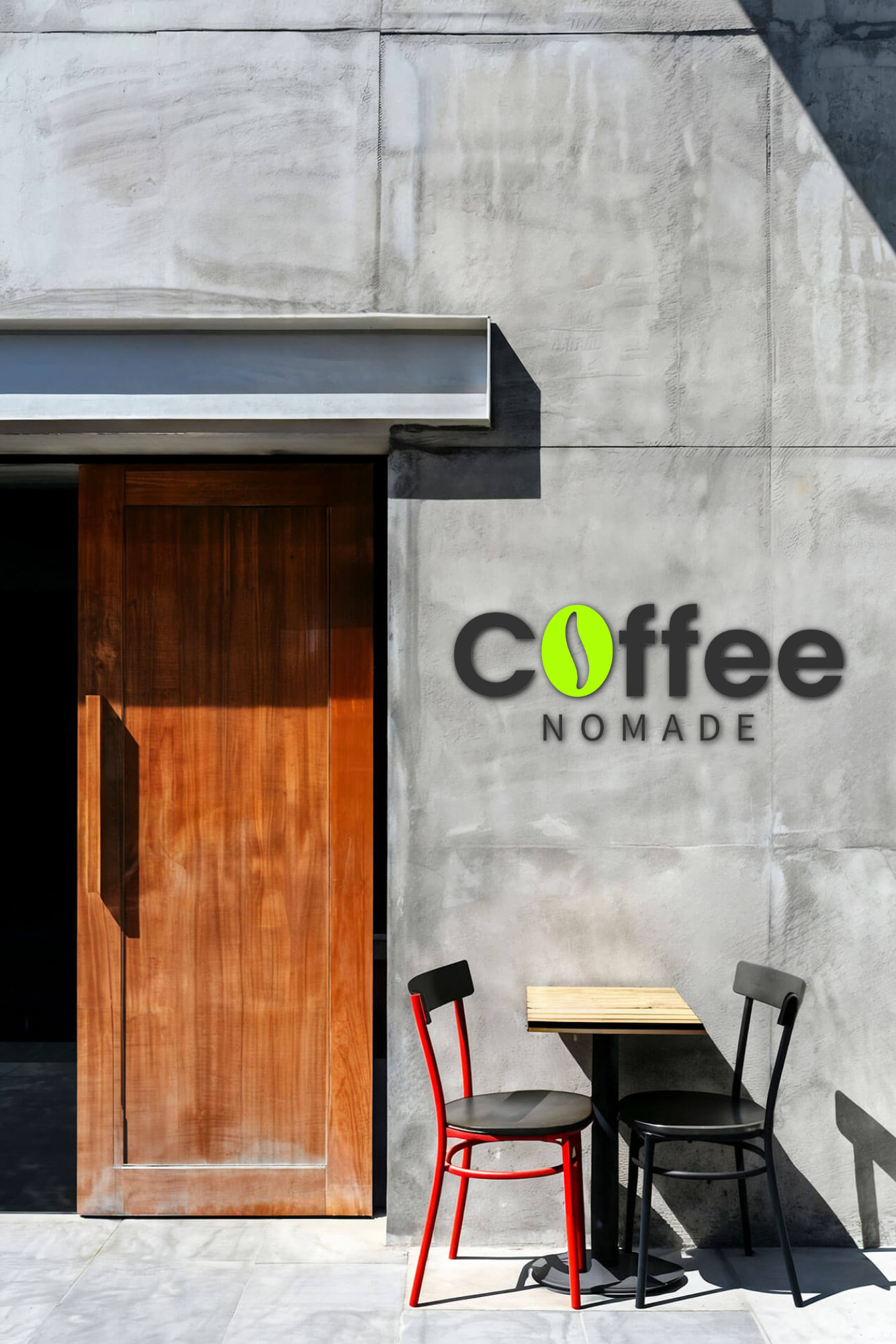 Shop front 3D logo mockup - AiDesign
