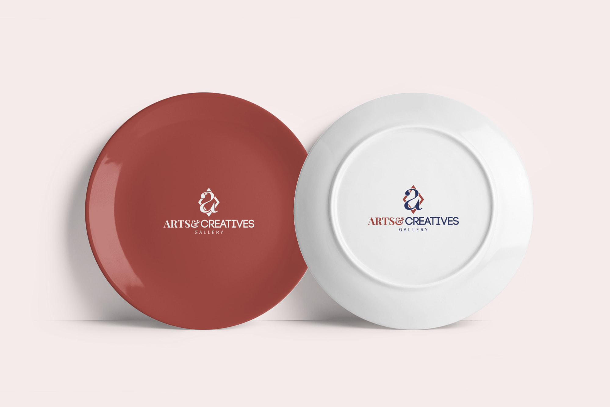Catering cutlery plates logo mockup - AiDesign
