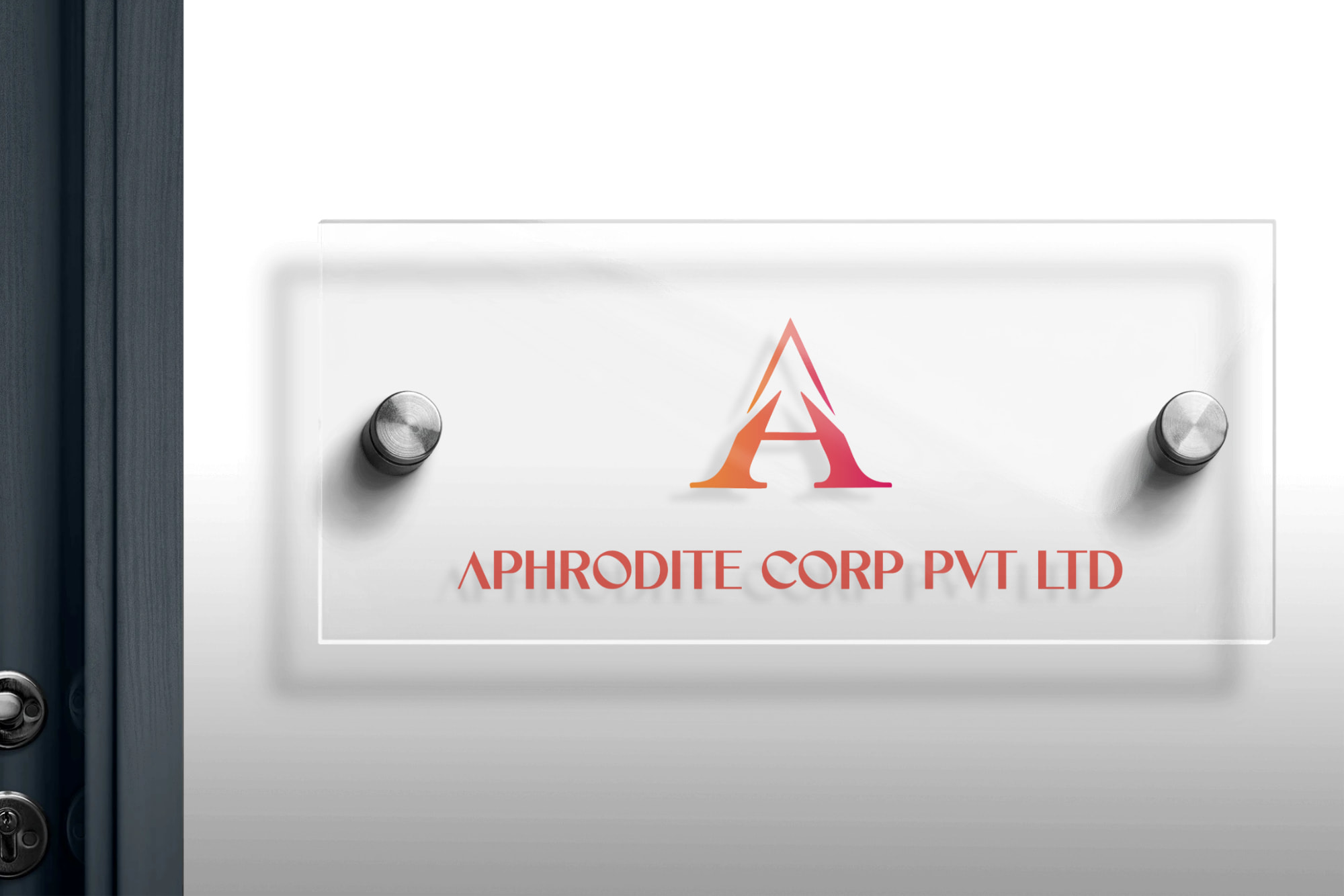 Acrylic material billboard logo display board mockup (1728909840 ...