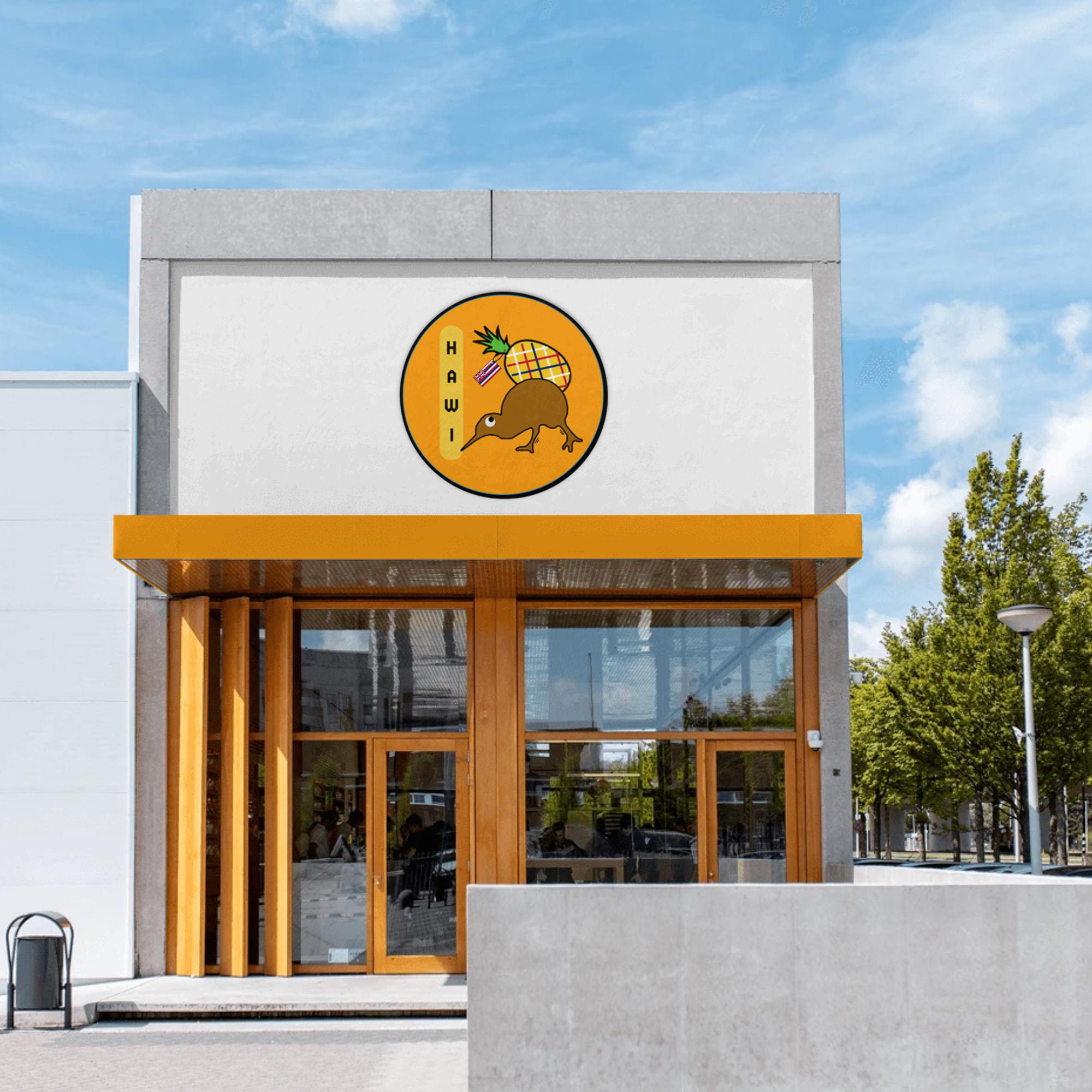 Shop front 3D logo mockup (1730036177) - AiDesign