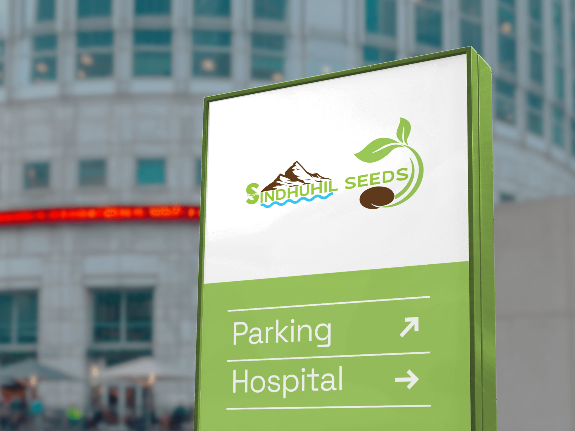 Outdoor building guide sign billboard logo mockup (1732709919) - AiDesign