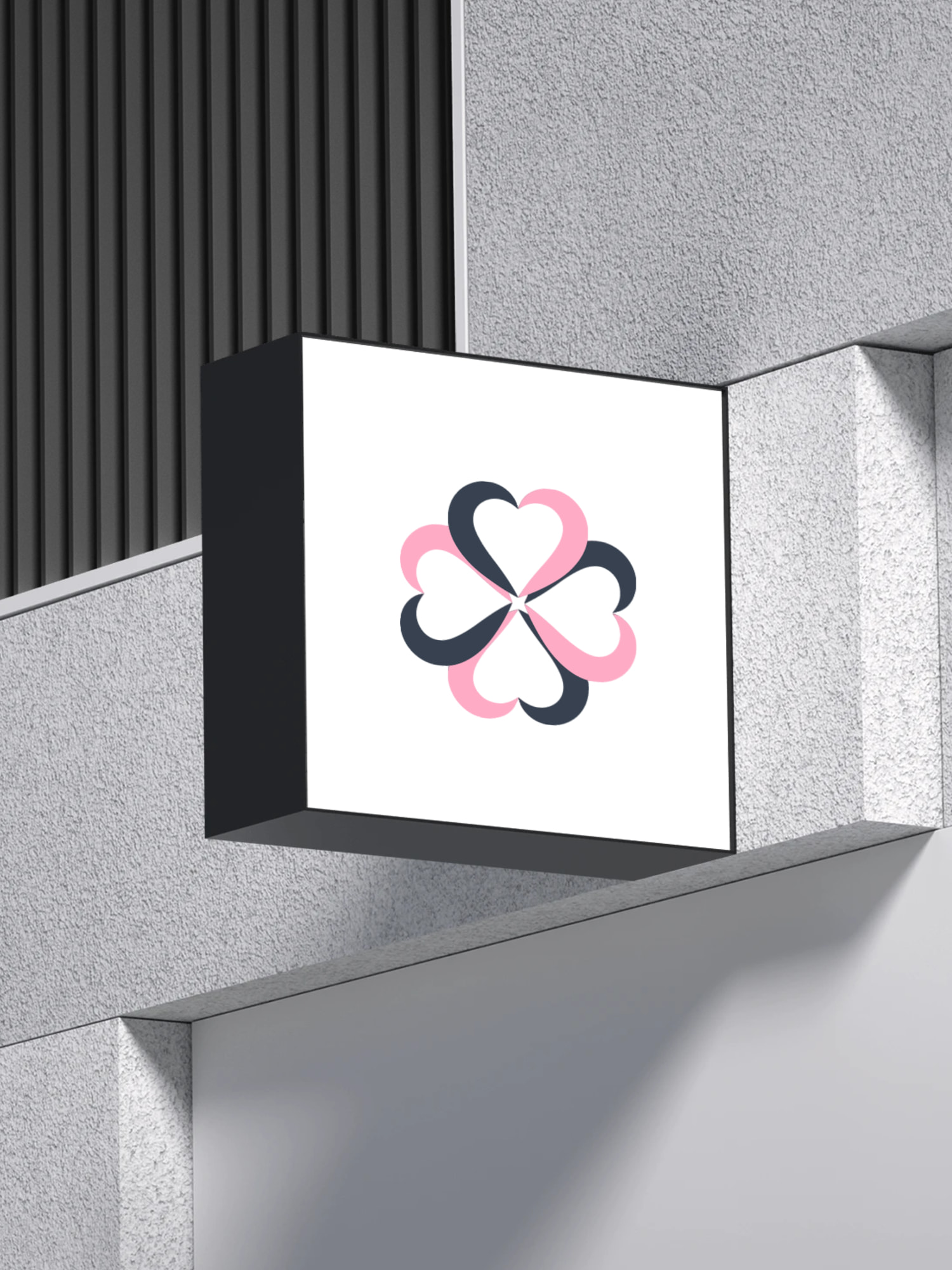 Outdoor light box logo display mockup (1733414001) - AiDesign