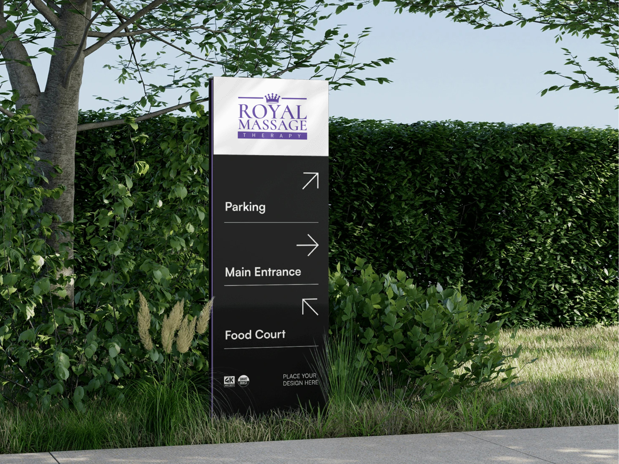 City street pillar sign guide sign billboard vi logo mockup renderings ...