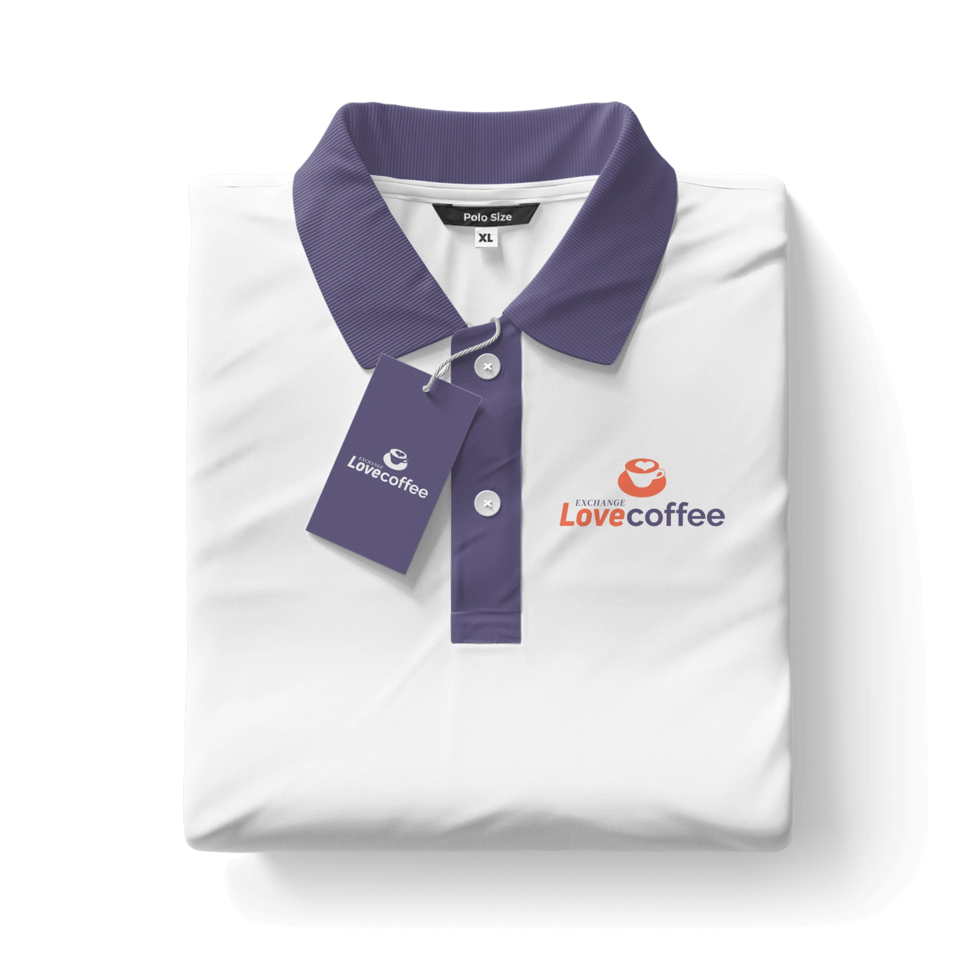 Minimalist polo shirt with tag vi logo mockup renderings - AiDesign