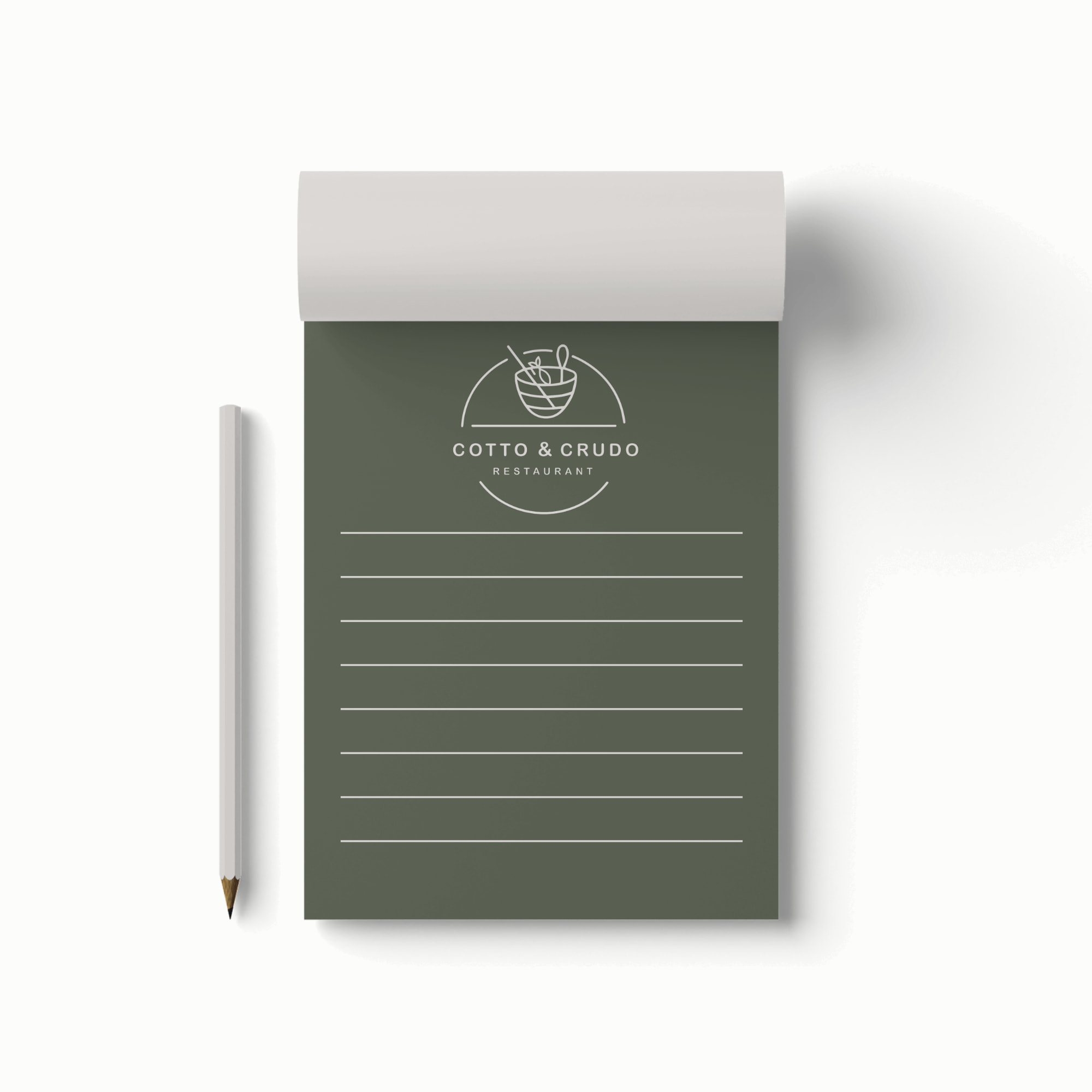 Minimalist notebook/exercise book/notepad vi logo mockup renderings ...
