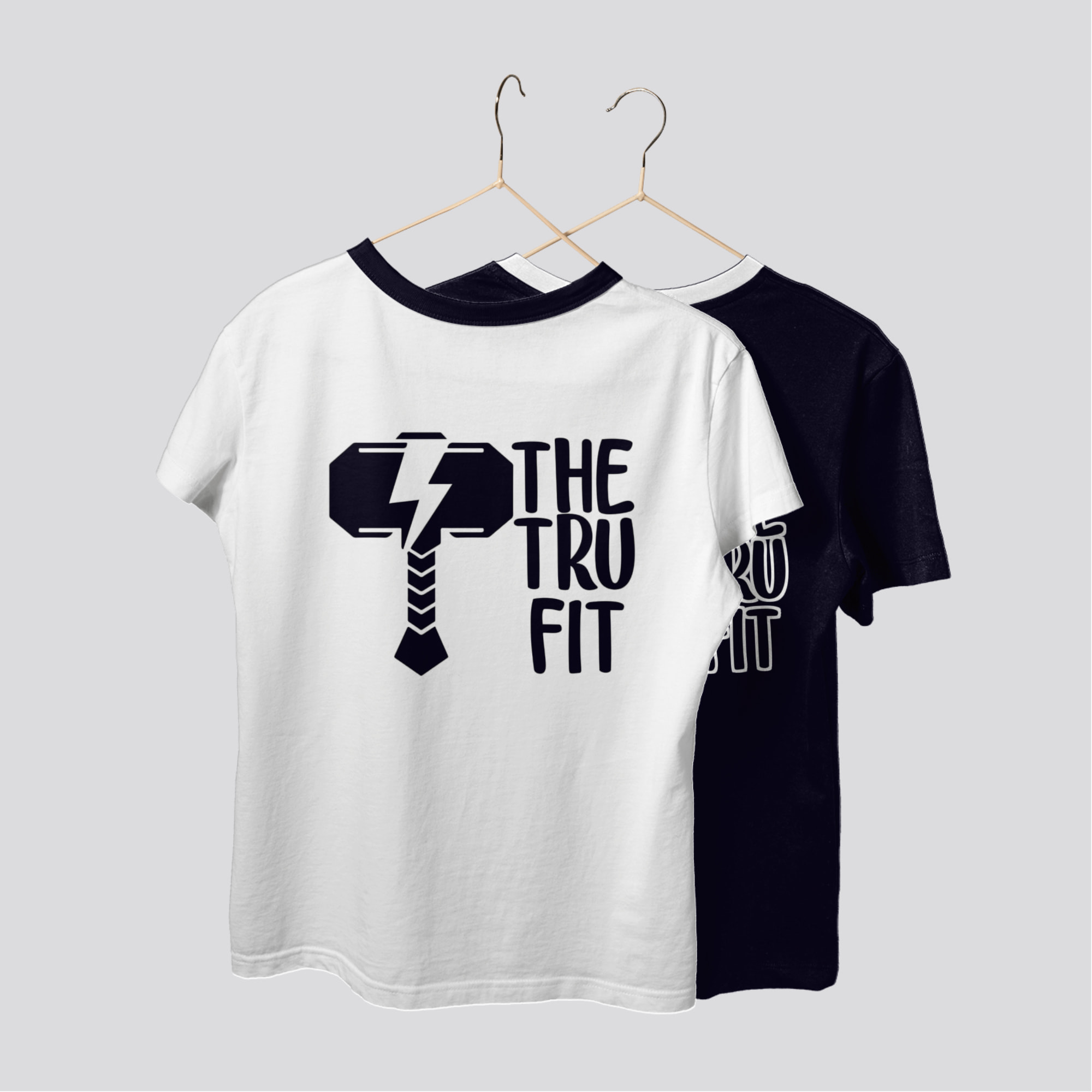 Two-color T-shirt logo mockup (1751535882) - AiDesign